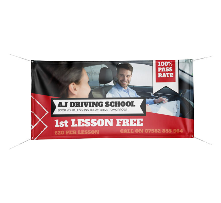4ft x 2ft PVC Banners | Tuition & Learner Driver Sign Banner