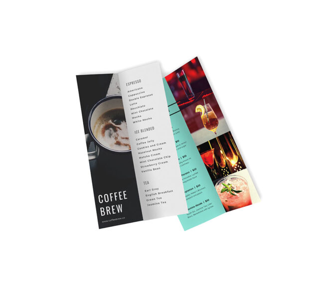 A4 Slim Folded Menu Printing - Cheap as Prints