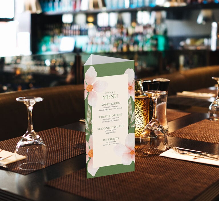 Table Talkers | A6, DL & 1/3 A3 Table Talker Menus